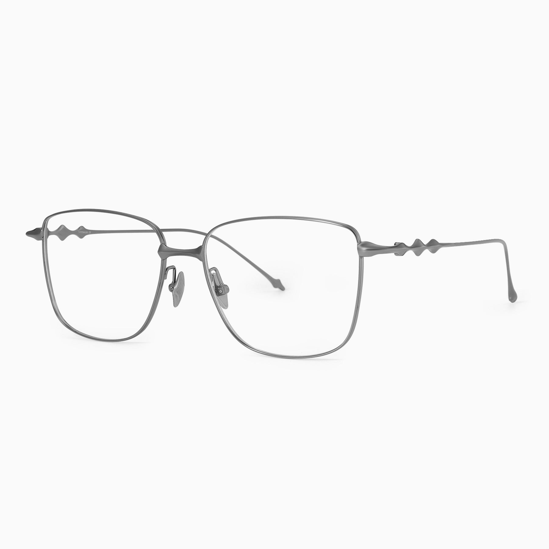 BUGIS Square Titanium Glasses | GOODLUUK